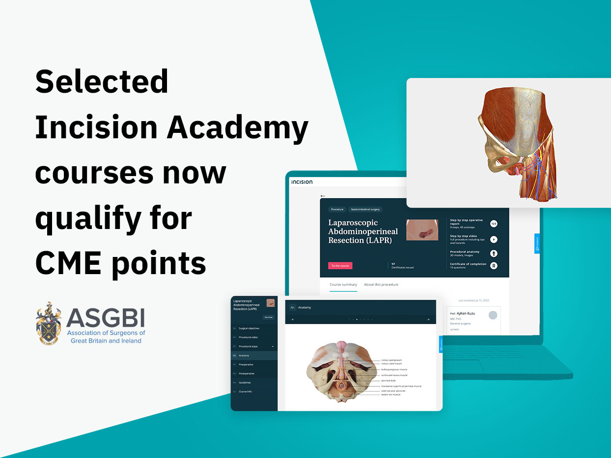 ASGBI endorses Incision Academy general surgery portfolio